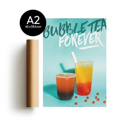 PLV - POSTER BUBBLE TEA FRUIT A2 x1 - Fournisseur Grossiste ...